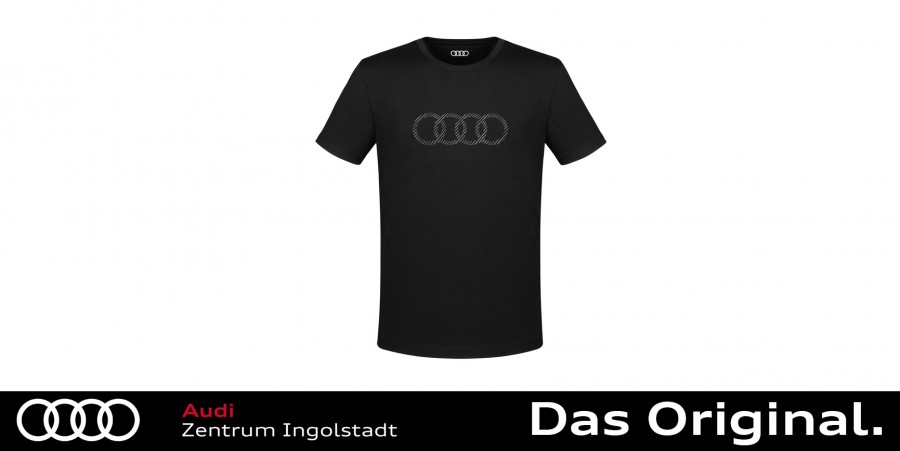 Original Audi T-Shirt Ringe, Herren, schwarz, XL 3132301505 - Shop ...